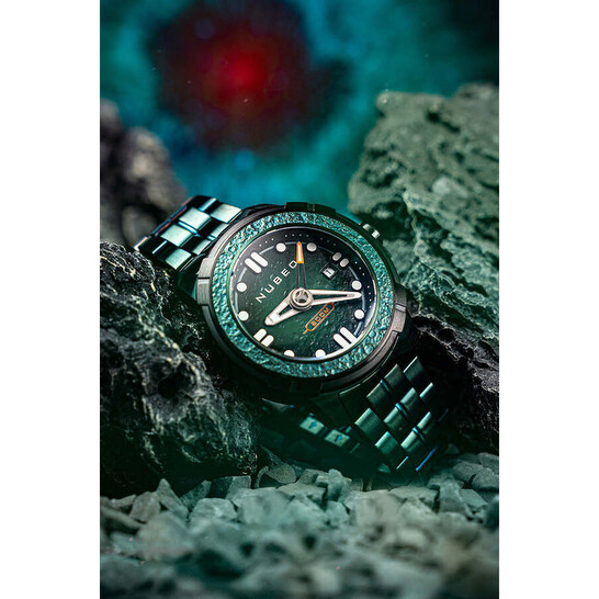 Nubeo Apollo Green Dial Men's Watch NB-6072-55 194595049381 - Watches ...