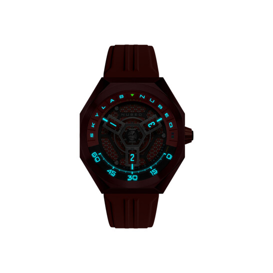 Nubeo Skylab Automatic Red Dial Men's Watch NB-6083-0C 194595069310 ...