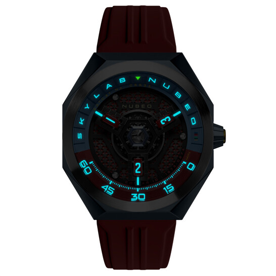 Nubeo Skylab Automatic Red Dial Men's Watch NB-6083-0F 194595069457 ...