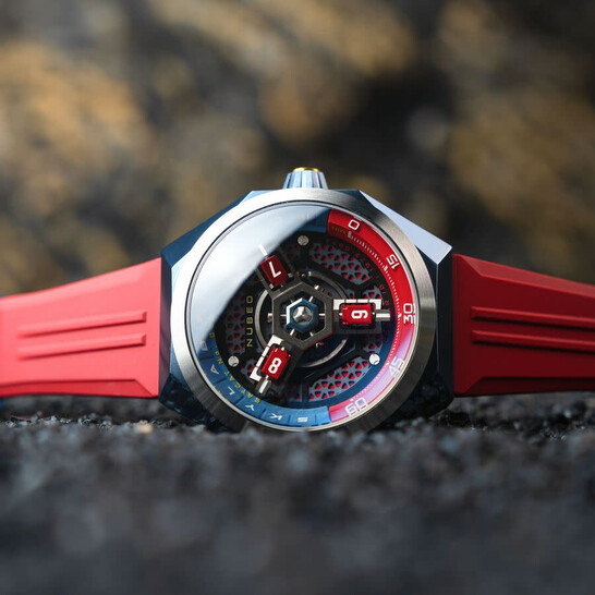 Nubeo Skylab Automatic Red Dial Men's Watch NB-6083-0F 194595069457 ...