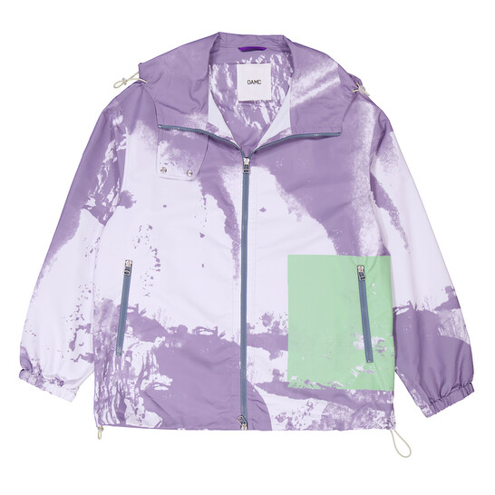 Oamc Men's Lilac Strata Tie Dye-Print Zip-Up Hooded Jacket, Size Medium ...