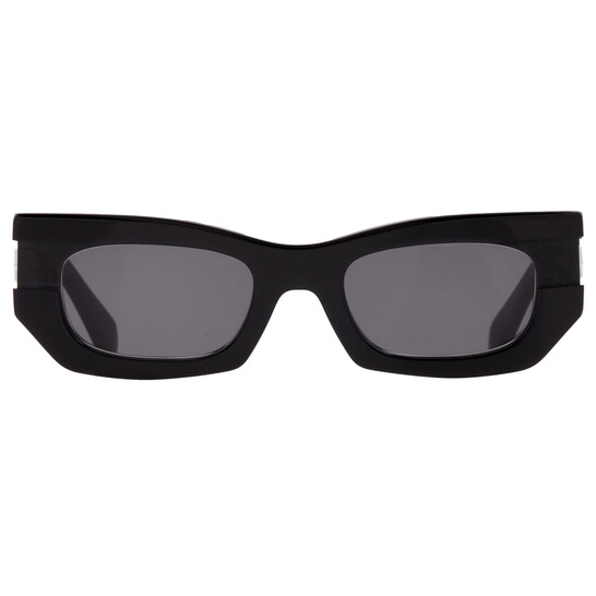 Off-White BELLEVILLE Dark Grey Rectangular Unisex Sunglasses OERI147 ...