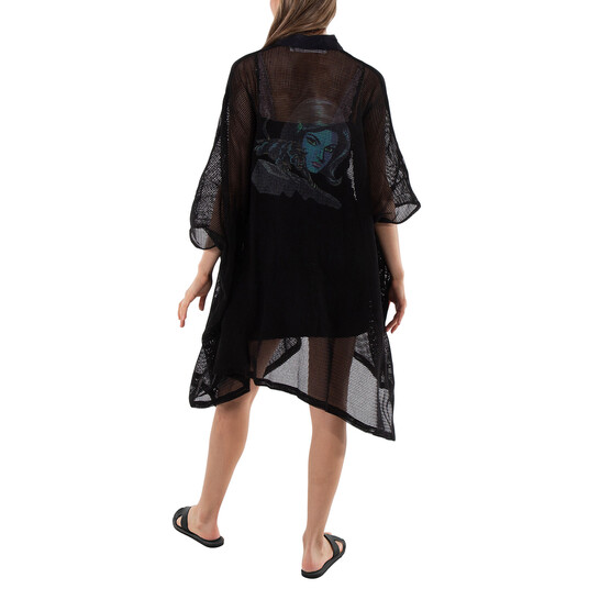 Off-White Mesh Cape Dress, Brand Size 38 (US Size 4 ...
