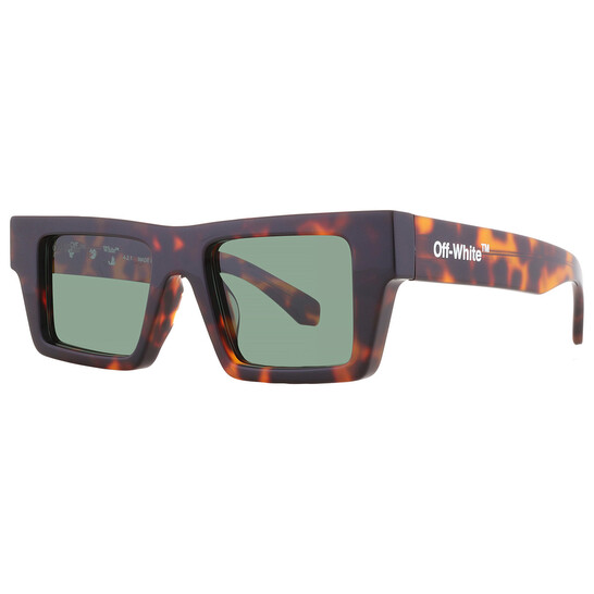 Off-White Nassau Dark Green Browline Unisex Sunglasses OERI028 6055 51 ...