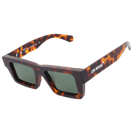 Off-White Nassau Dark Green Browline Unisex Sunglasses OERI028 6055 51 ...
