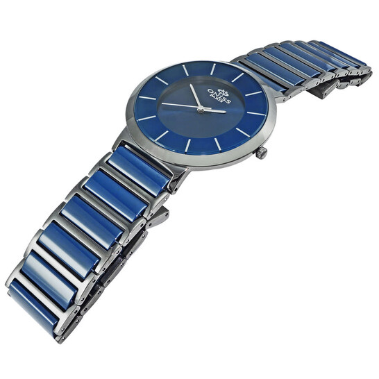 Oniss SS-Ceramic series Quartz Blue Dial Men's Watch ON5555 ON5555 ...