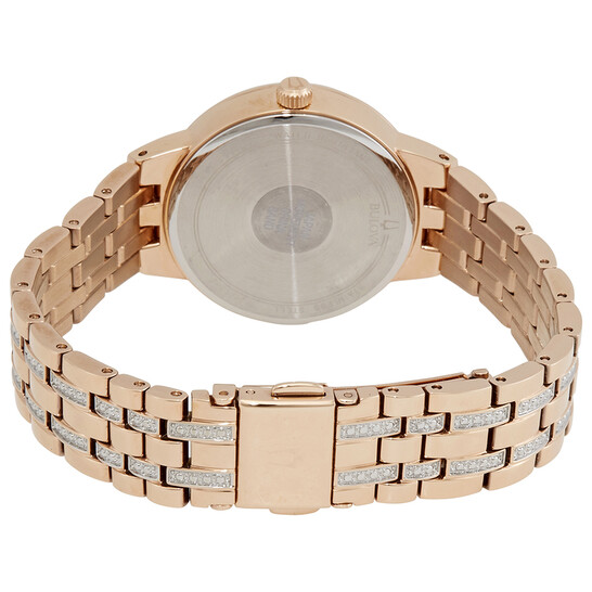 Bulova Open Box - Bulova Phantom Crystal Rose Gold Dial Ladies Watch ...