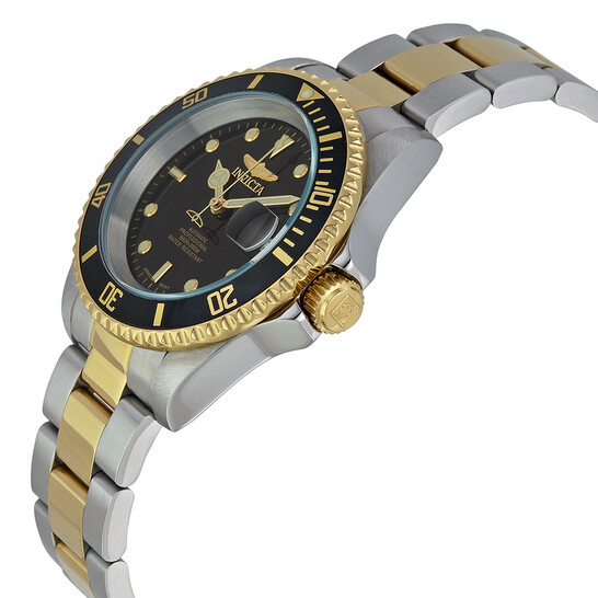 Invicta Open Box - Invicta Pro Diver Automatic Black Dial Two-tone Men ...