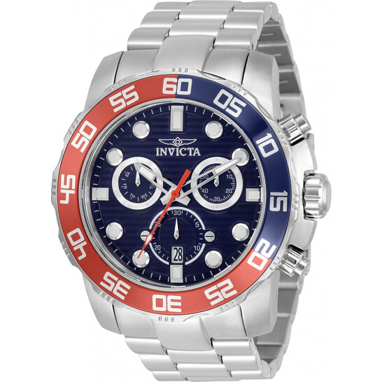 Invicta Open Box - Invicta Pro Diver Chronograph Quartz Blue Dial Pepsi ...
