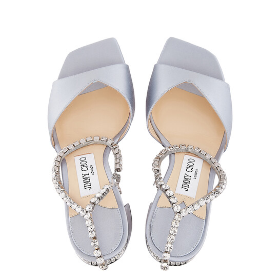 Jimmy Choo Open Box - Jimmy Choo Saeda 85 Crystal Sandals, Brand Size ...