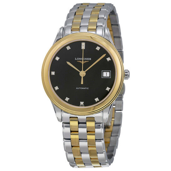 Longines Open Box - Longines Flagship Automatic Black Dial Men's Watch ...
