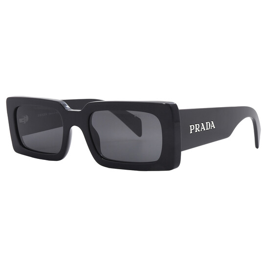Prada Open Box - Prada Grey Rectangular Ladies Sunglasses PR A07S ...