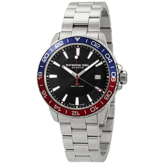 Raymond Weil Open Box - Raymond Weil Tango Black Dial Pepsi Bezel Men's ...