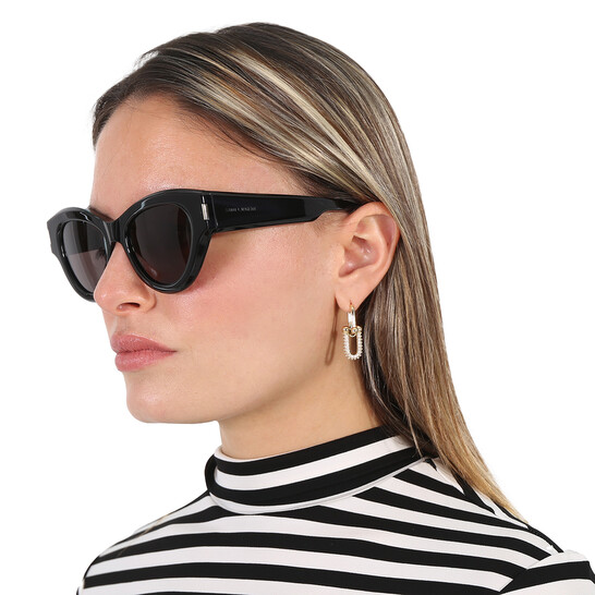 Saint Laurent Open Box - Saint Laurent Black Cat Eye Ladies Sunglasses ...