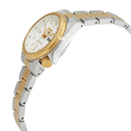 Seiko Open Box - Seiko 5 Sports White Dial Two-tone Ladies Watch ...