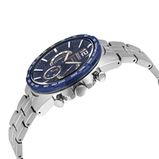 Seiko Open Box - Seiko Chronograph Quartz Blue Dial Men's Watch SSB345 ...