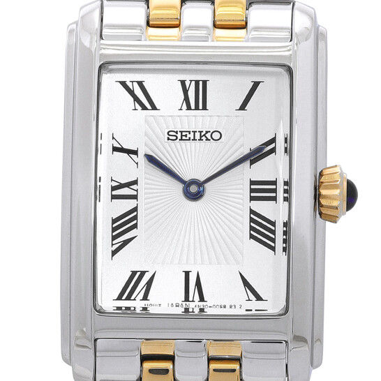 Seiko Open Box - Seiko Quartz White Dial Two-Tone Ladies Watch SWR087P1 ...