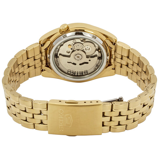Seiko Open Box - Seiko Series 5 Automatic Gold Dial Men's Watch SNK366 ...