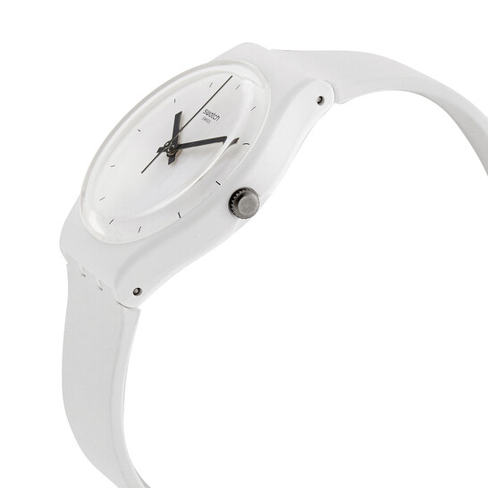 Swatch Open Box - Swatch Think Time White Quartz White Dial Ladies ...