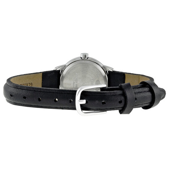Timex Open Box - Timex Easy Reader White Dial Black Leather Strap ...