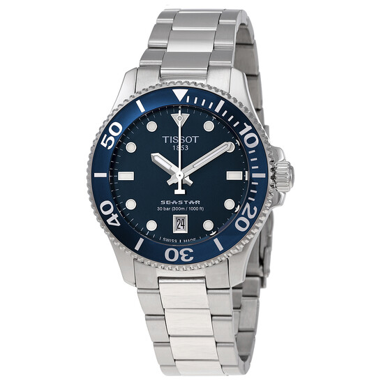 Tissot Open Box - Tissot Seastar 1000 Quartz Blue Dial Ladies Watch ...