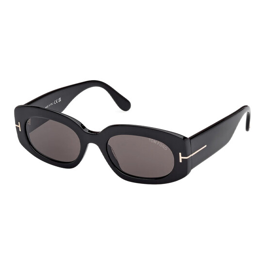 Tom Ford Open Box - Tom Ford Cielle Smoke Oval Ladies Sunglasses FT1187 ...
