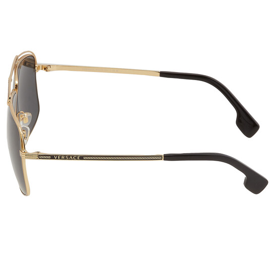 Versace Open Box - Versace Dark Grey Rectangular Men's Sunglasses ...