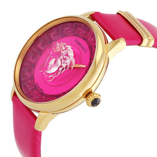 Versace Open Box - Versace Medusa Alchemy Quartz Pink Dial Ladies Watch ...