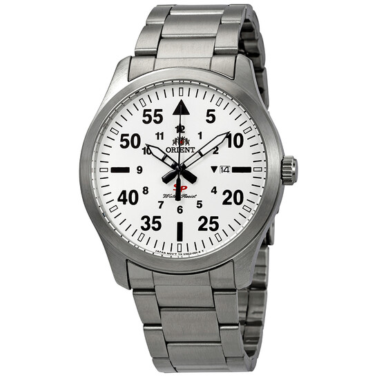 Orient Flight White Dial Stainless Steel Men's Watch FUNG2002W ...