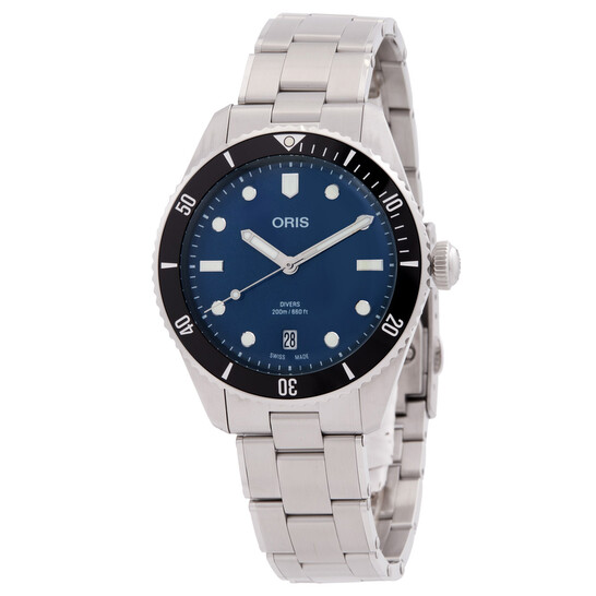 Oris Divers Date Automatic Blue Dial Watch 01 733 7795 4055-SET - Watches, Divers - Jomashop