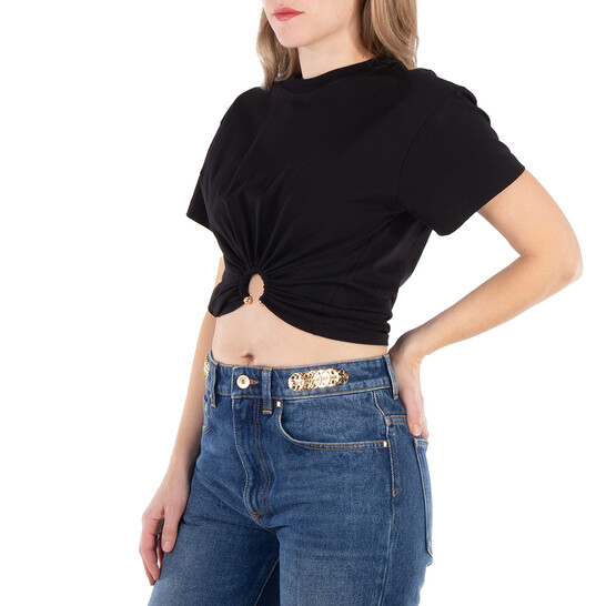 Rabanne Paco Rabanne Crop Top With Ring Piercing, Size X-Small ...