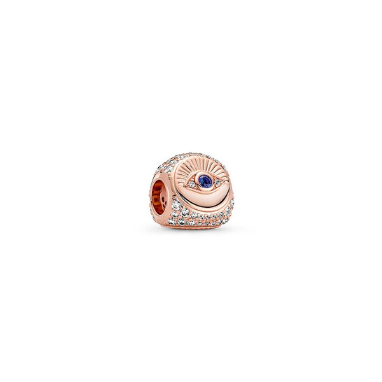 Pandora Ladies Rose Gold Hamsa, All-Seeing Eye & Feather Three-Sided ...