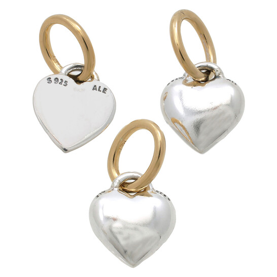 Pandora Sterling Silver Two-tone Splittable Friendship Triple Dangle ...