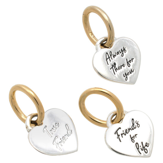 Pandora Sterling Silver Two-tone Splittable Friendship Triple Dangle ...