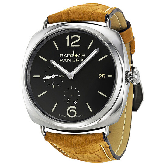 Panerai Radiomir 10 Days GMT Black Dial Brown Leather Men's Watch ...