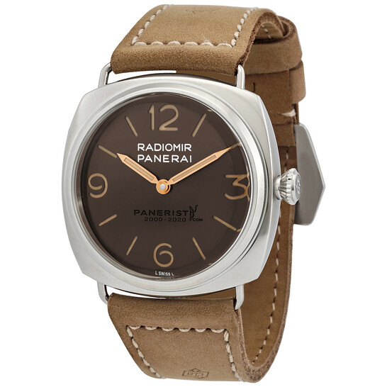 Panerai Radiomir Venti Hand Wind Brown Dial Men's Watch PAM02020 ...