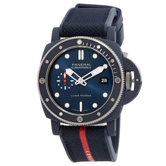 Panerai Submersible QuarantaQuattro Automatic Blue Dial Men's Watch ...