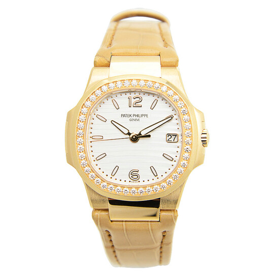 Patek Philippe Nautilus Quartz Diamond White Dial Ladies Watch 7010R ...