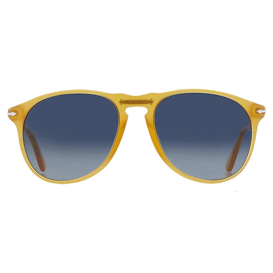 Persol Blue Pilot Men's Sunglasses PO9649S 204/S3 55 8056597143790 ...