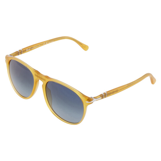 Persol Blue Pilot Men's Sunglasses PO9649S 204/S3 55 8056597143790 ...