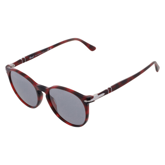 Persol Grey Round Unisex Sunglasses PO3228S 1100R5 53 8056597058797 ...