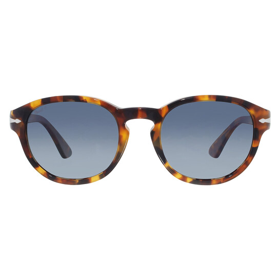 Persol Polarized Blue Gradient Oval Unisex Sunglasses PO3304S 1052S3 53 ...