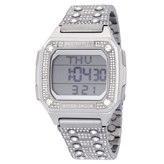Philipp Plein Hyper Shock Quartz Digital Unisex Watch PWHAA1121 ...