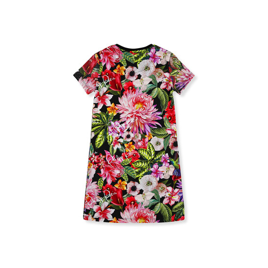 Philipp Plein Kids Multicolor Short T-Shirt Dresses Flowers. Size 12Y ...