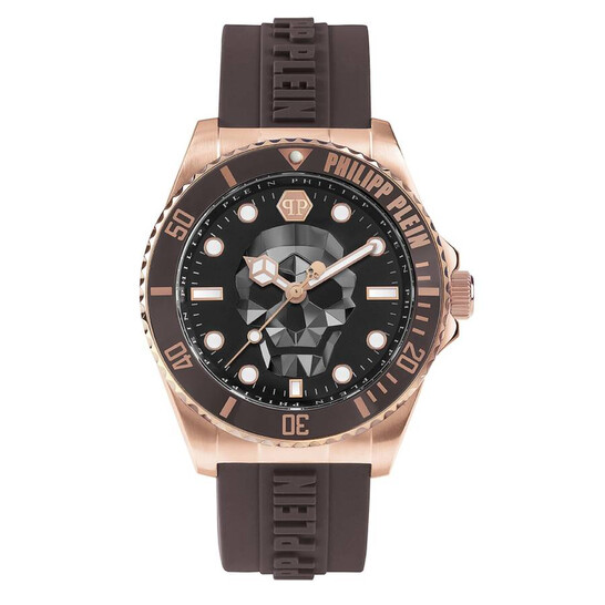 Philipp Plein The Skull Diver Quartz Black Dial Men's Watch PWOAA0322 ...