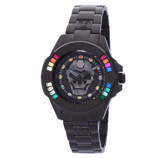 Philipp Plein The Skull Quartz Crystal Black Dial Unisex Watch ...