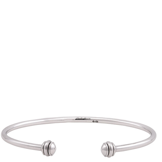 white gold open bangle