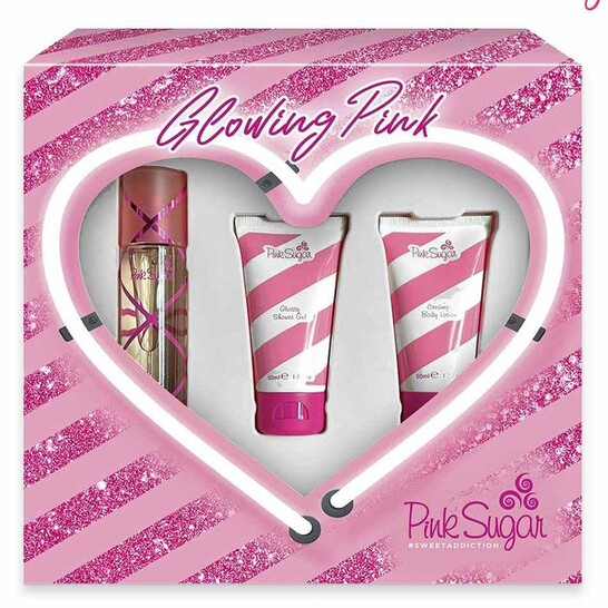 Aquolina Pink Sugar / Aquolina "Glowing Pink" Sweet Addiction Set (W ...