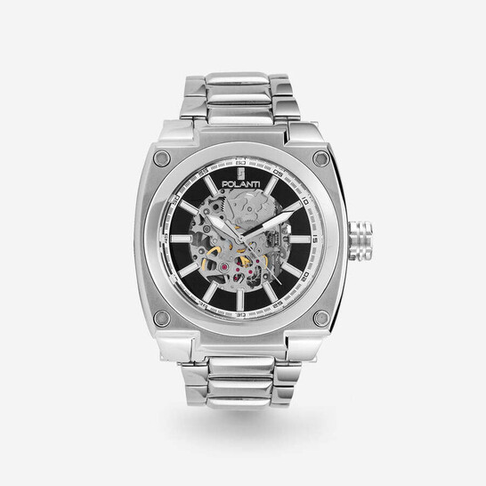Polanti Torque Ii Auto Black Dial Men's Watch PLT2001-SV - Watches ...
