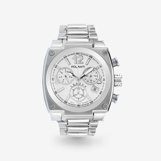 Polanti Torque Ii Chrono Chronograph White Dial Men's Watch PLT2003-SWT ...